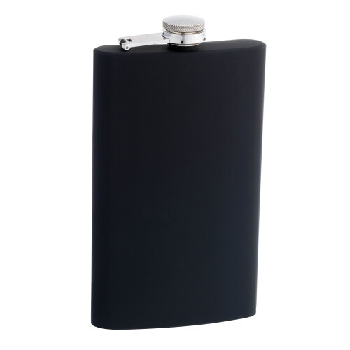 Фляга S.quire 0,27 л, сталь+прорезиненное покрытие, черная