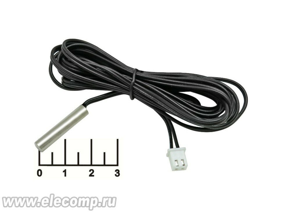 Датчик температуры NTC 100 кОм кабель 2м 2pin (3950)