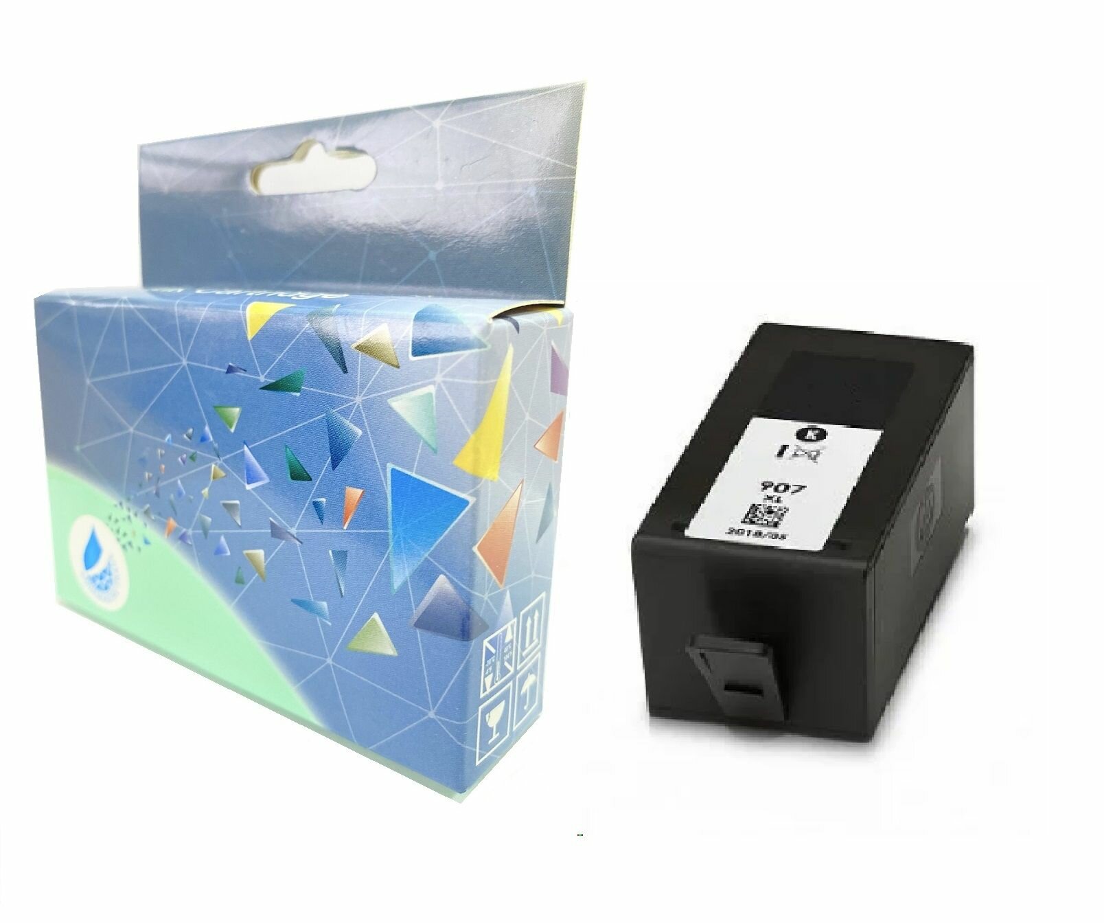 Картридж T6M19AE № 907XL для HP OfficeJet 6950/OfficeJetPro-6960/70 Black AQUAMARINE (Совместимый)