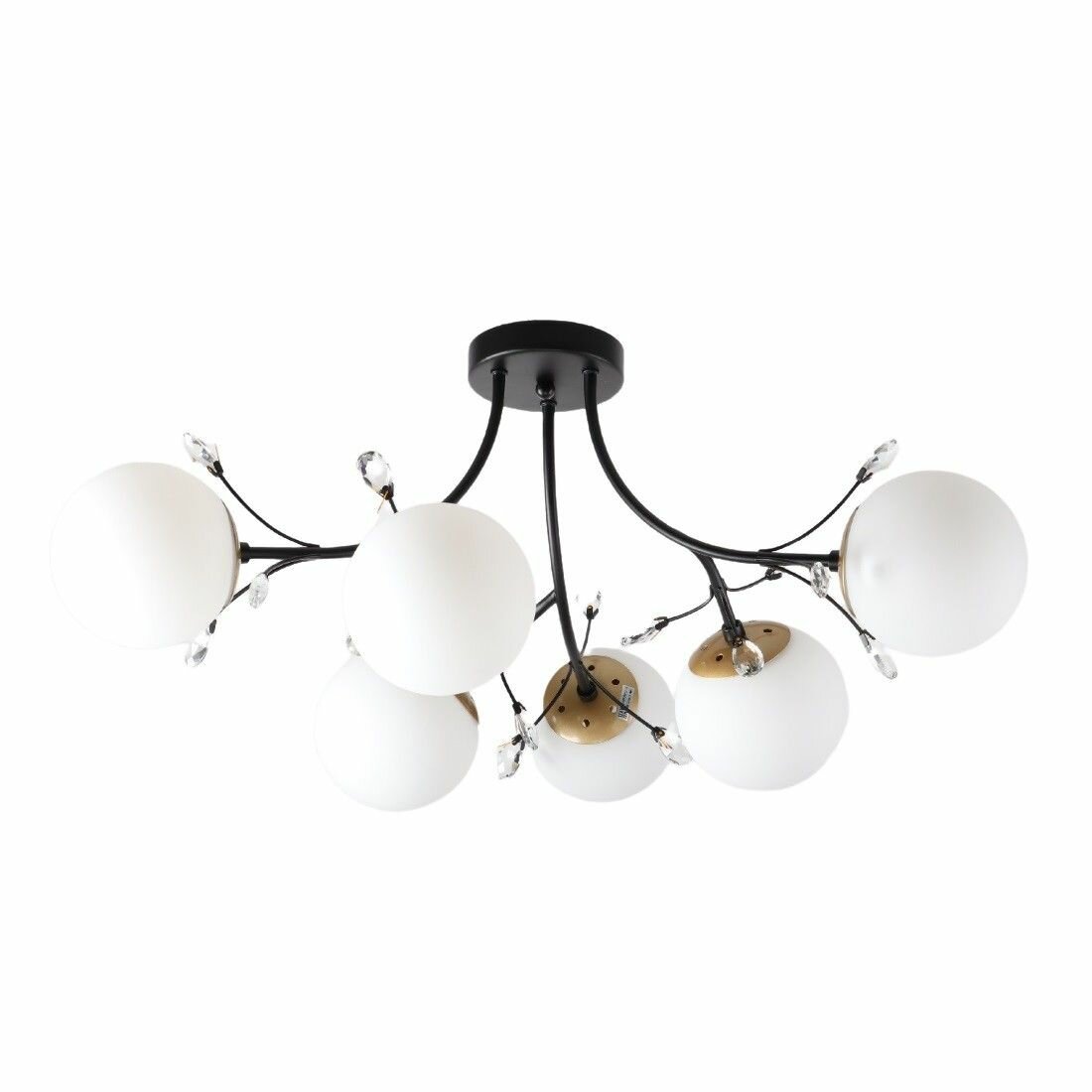 Светильник в стиле модерн 51638/6BK+GD WT ЭкономСвет