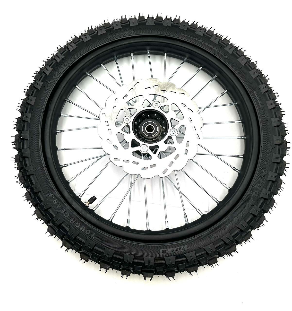 Колесо в сборе 70/100-17" переднее для питбайка, с торм. Диском