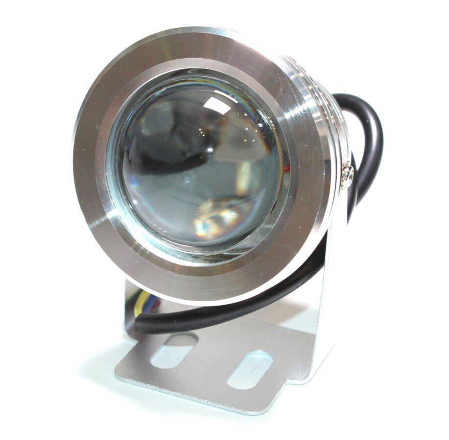 10W RPR-12V-COB-10W-WW-Steel Серебристый 12V 800Lm 3000k RA80 45гр. IP65 DRL, Прожектор светодиодный круглый