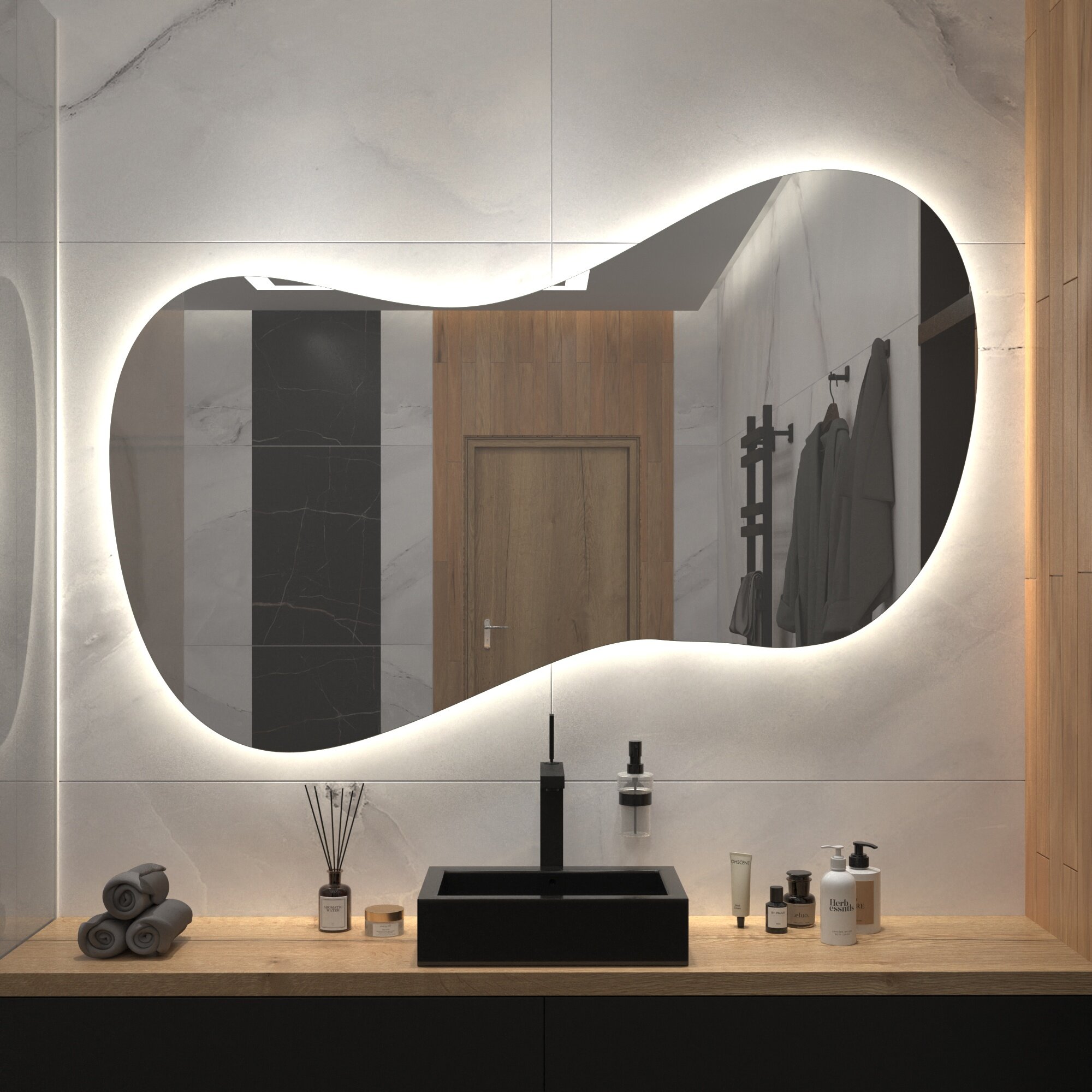 Зеркало с подсветкой Mideon - Stone-26 65x44 см