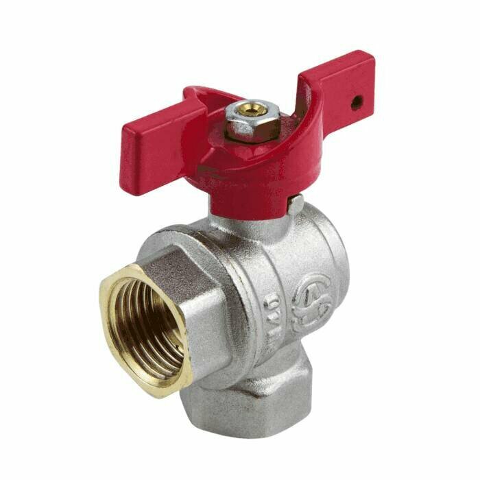 Кран шар лат 1008 Euro нк Ду15 Ру40 м/м полн угл баб , AQUASFERA 1008-01 (1 шт.)