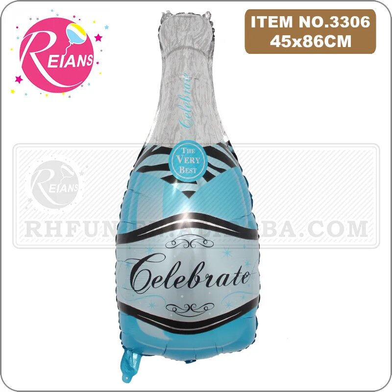 Шарик бутылка шампанского "Celebrate", 45x86см, Цвет: 3306