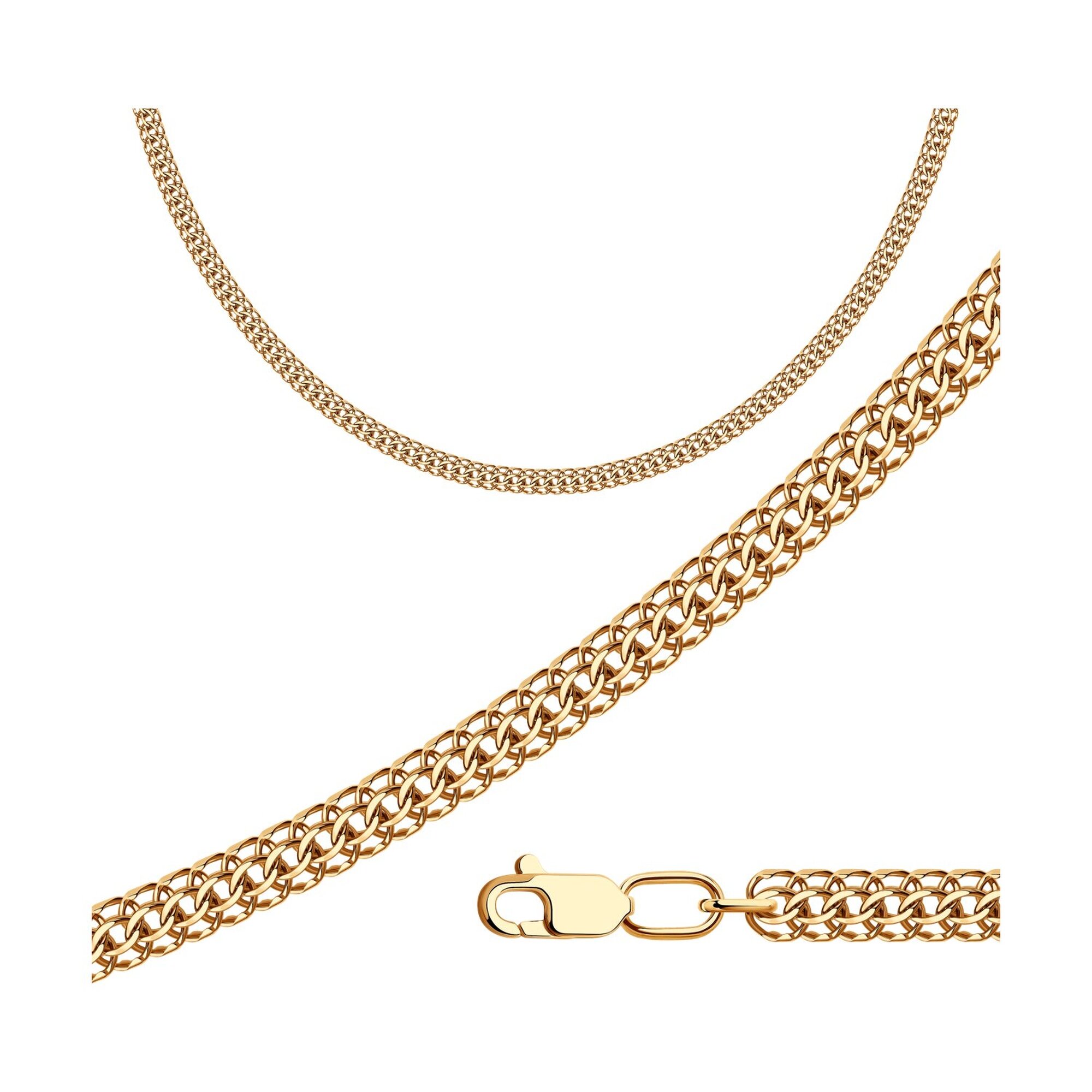 Цепь красное золото, 585 проба