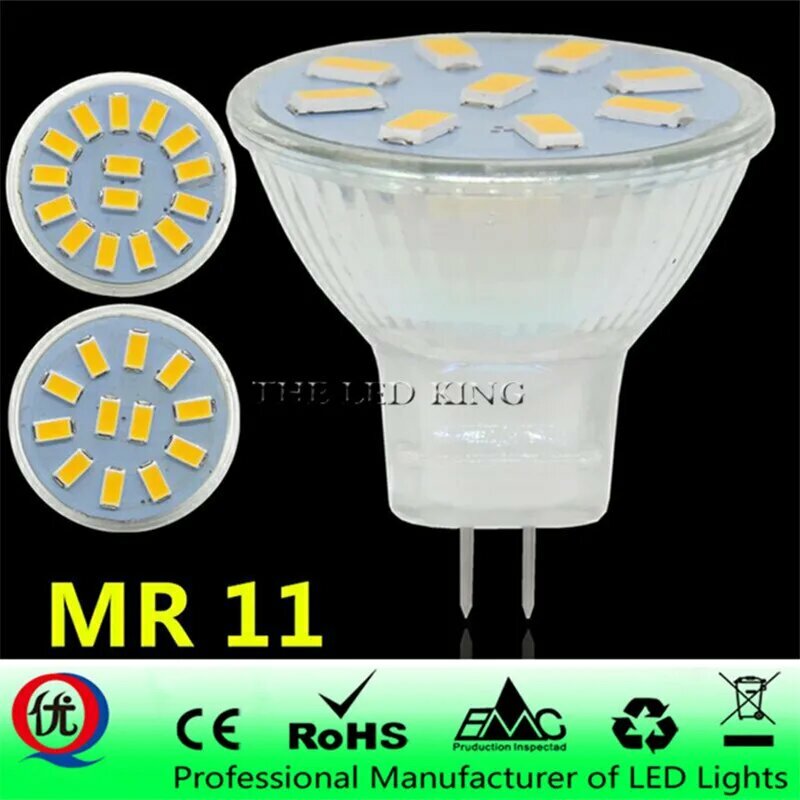 Светодиодная лампа MR11, Холодный белый, 5 Вт, диммируемая, 10PCS