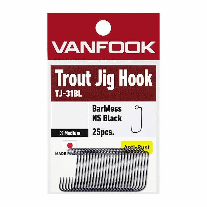 Крючки Vanfook Trout Jig Hook TJ-31BL NS Black #8 (25 шт.)