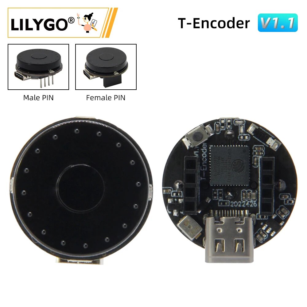 TTGO T-Encoder ESP32 модуль, Цвет: T-Encoder Female PIN — фото 1