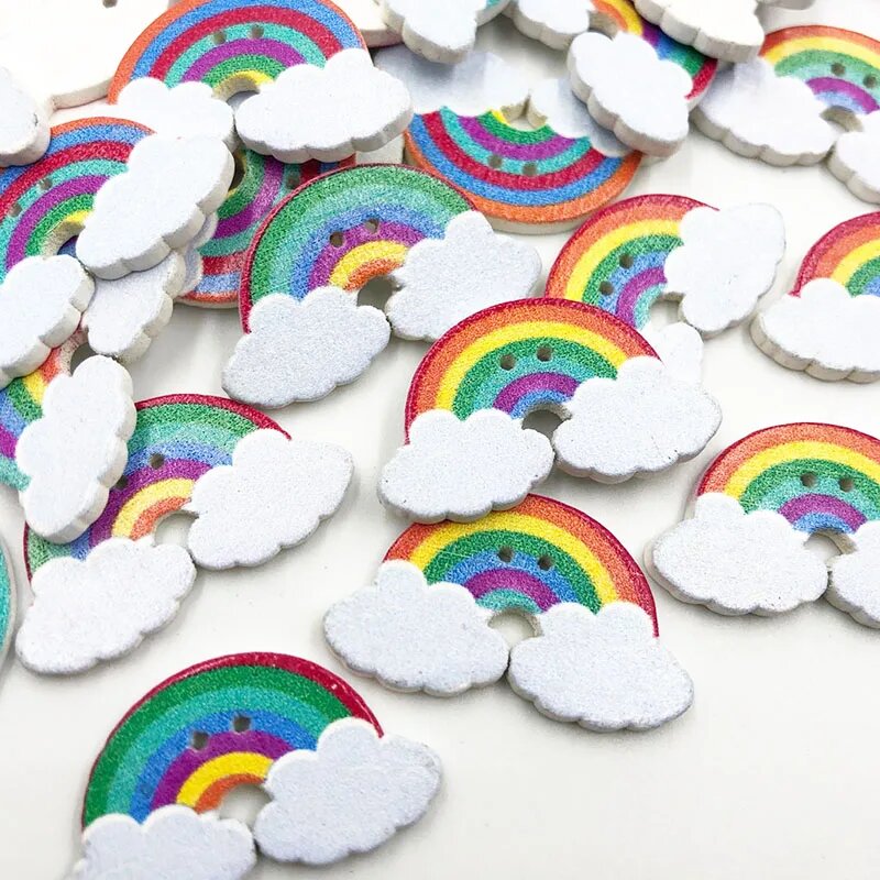 Деревянные пуговицы Kite, 30 мм, 50 шт, цвет: 50 pcs