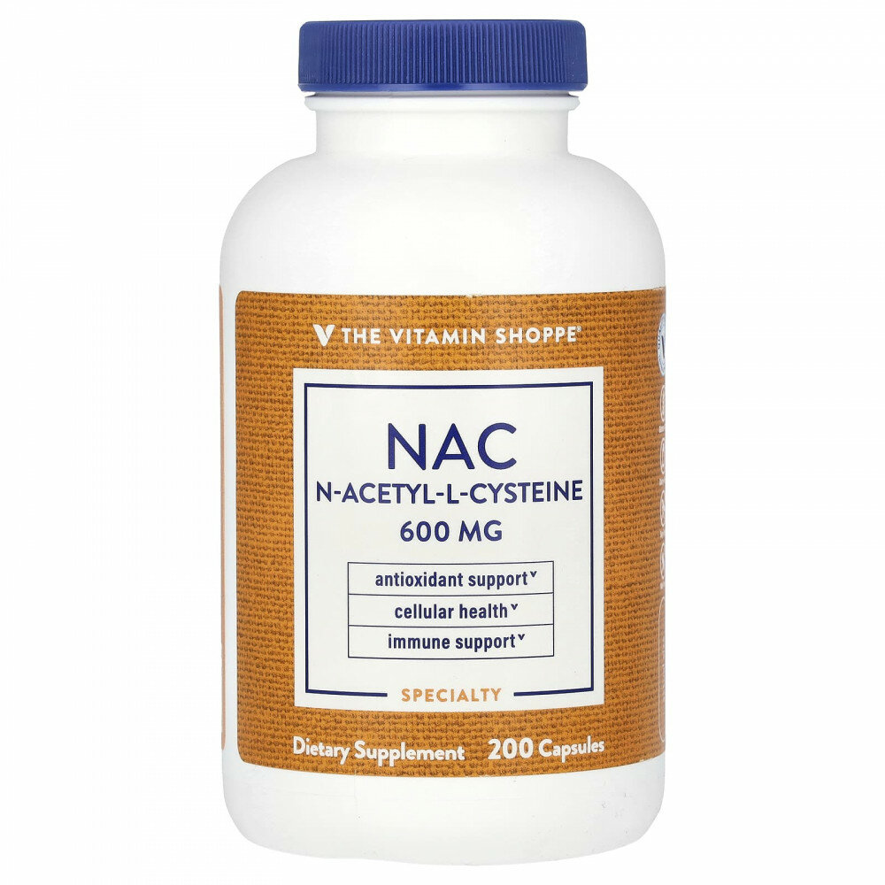 The Vitamin Shoppe, NAC, 600 мг, 200 капсул
