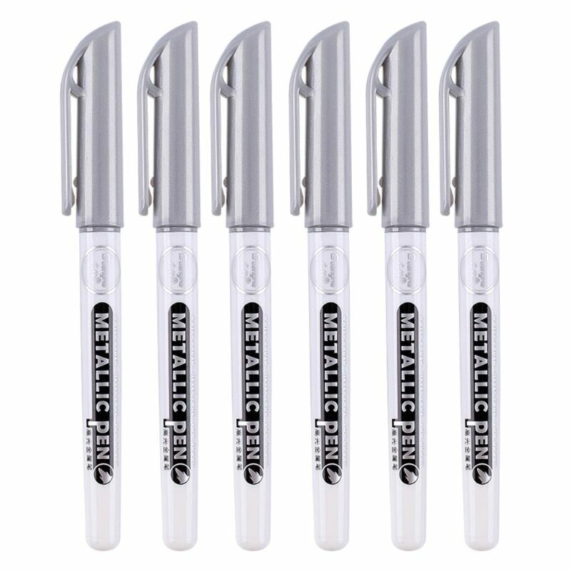 6 шт, золотистая, серебряная ручка для рисования на основе эпоксидной смолы, маркер рисования, акриловая краска, перманентный металлик