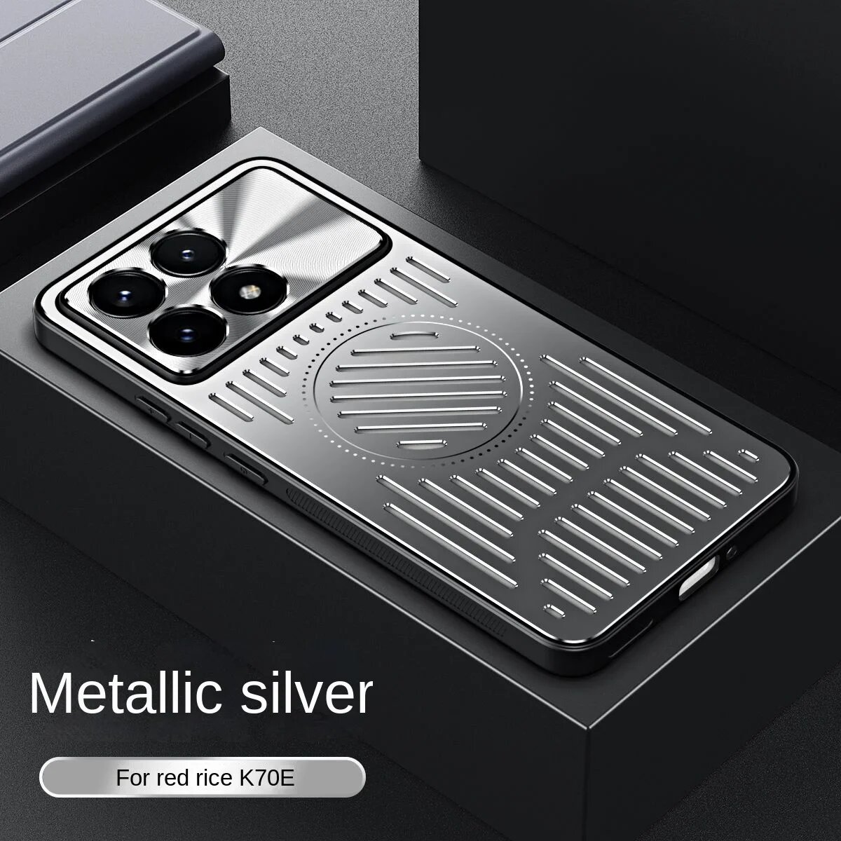 Чехол для Xiaomi POCO X6 Pro серебристый, магнитный