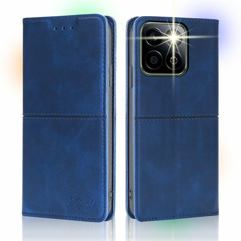 Чехол книжка подходит для Хонор X7c/ Чехол-книжка на Honor X7c, синий