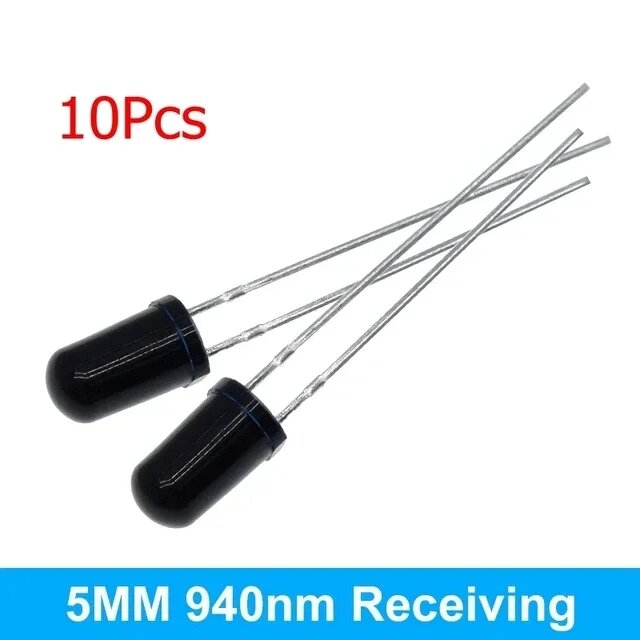 Инфракрасные светодиоды 3мм/5мм 940нм для Arduino 10pcs 5mm Receiver