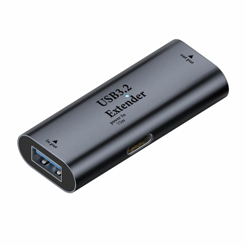 Кабель-удлинитель Type C/USB3.2 алюминиевый, - USB-вход и выход