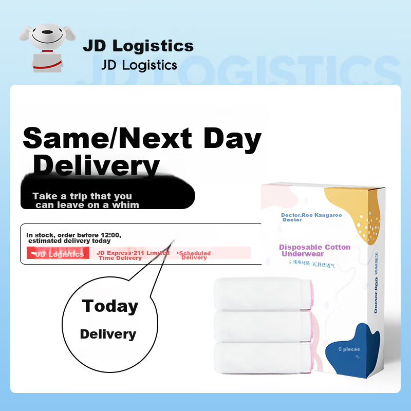 DR.ROOS Disposable Underwear for Women, Pure Cotton, Maternity Postpartum Travel Underwear, Extra Large Size, 5 Pieces, XXXL Size [For Weight up to 180 Jin]