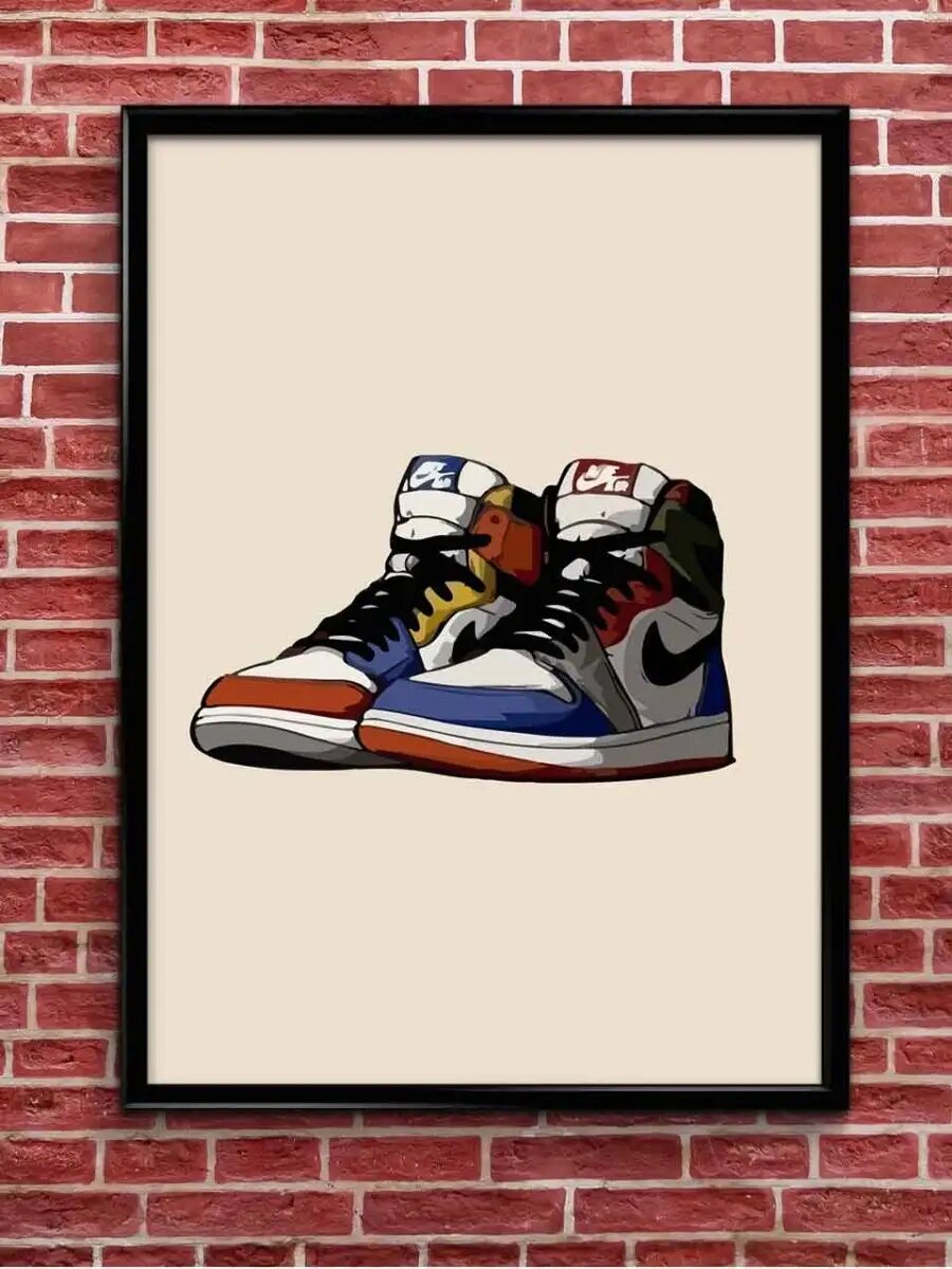 Плакат, Постер Nike Air Jordan 1, 30*40 см (фотопанно, )