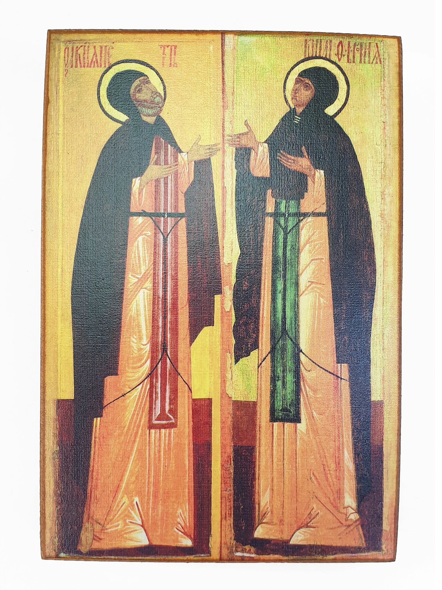 Икона "Святые Петр и Феврония", размер 15х21