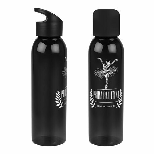 Бутылка для воды «Прима-балерина город Санкт-Петербург (балет)» (черный)