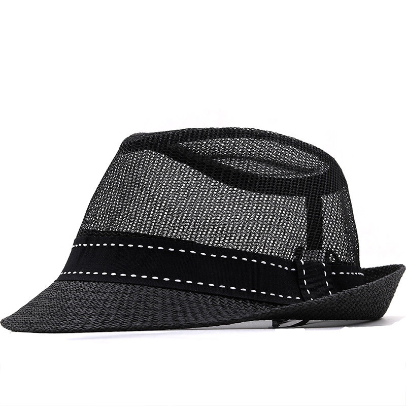 Шляпа, мужская, весенне-летняя, с полой сеткой, для отдыха на природе, размер M, цвет 03 чёрный