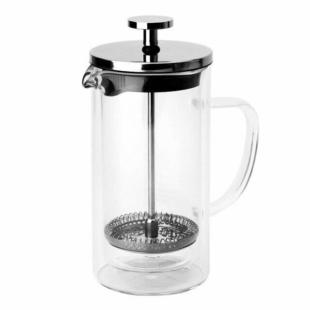 ATMOSPHERE OF ART Aura 600 мл френч-пресс с двойной стенкой из термостекла и нерж. сталь