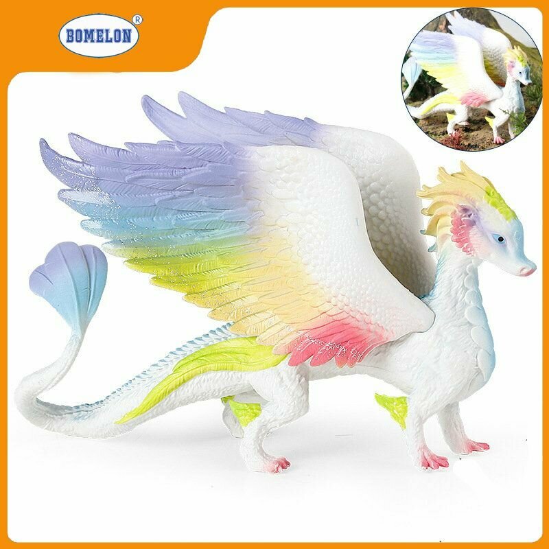 Фигурка волшебного дракона , Радужный летающий дракон 20cm, фигурки животных для детей,