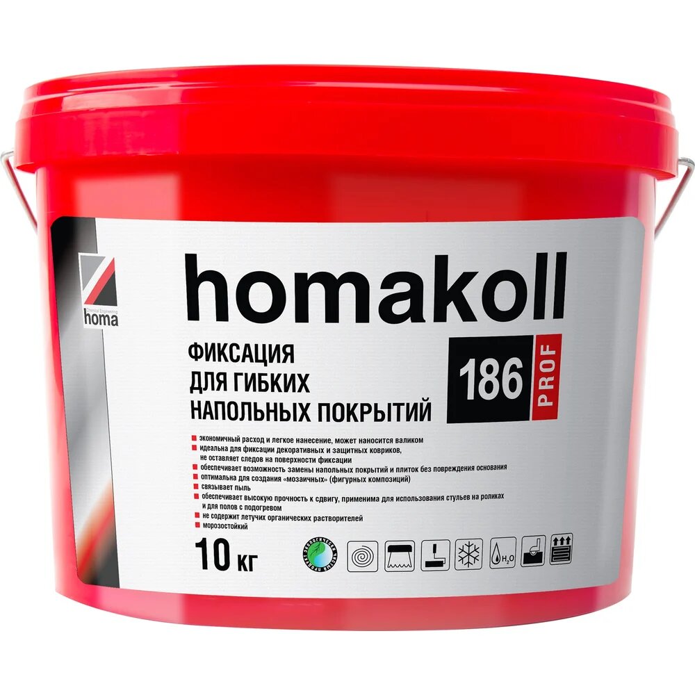 Homakoll Клей фиксация 186 Prof, морозостойкий, 100-150 гр/м2, 10 кг 115383