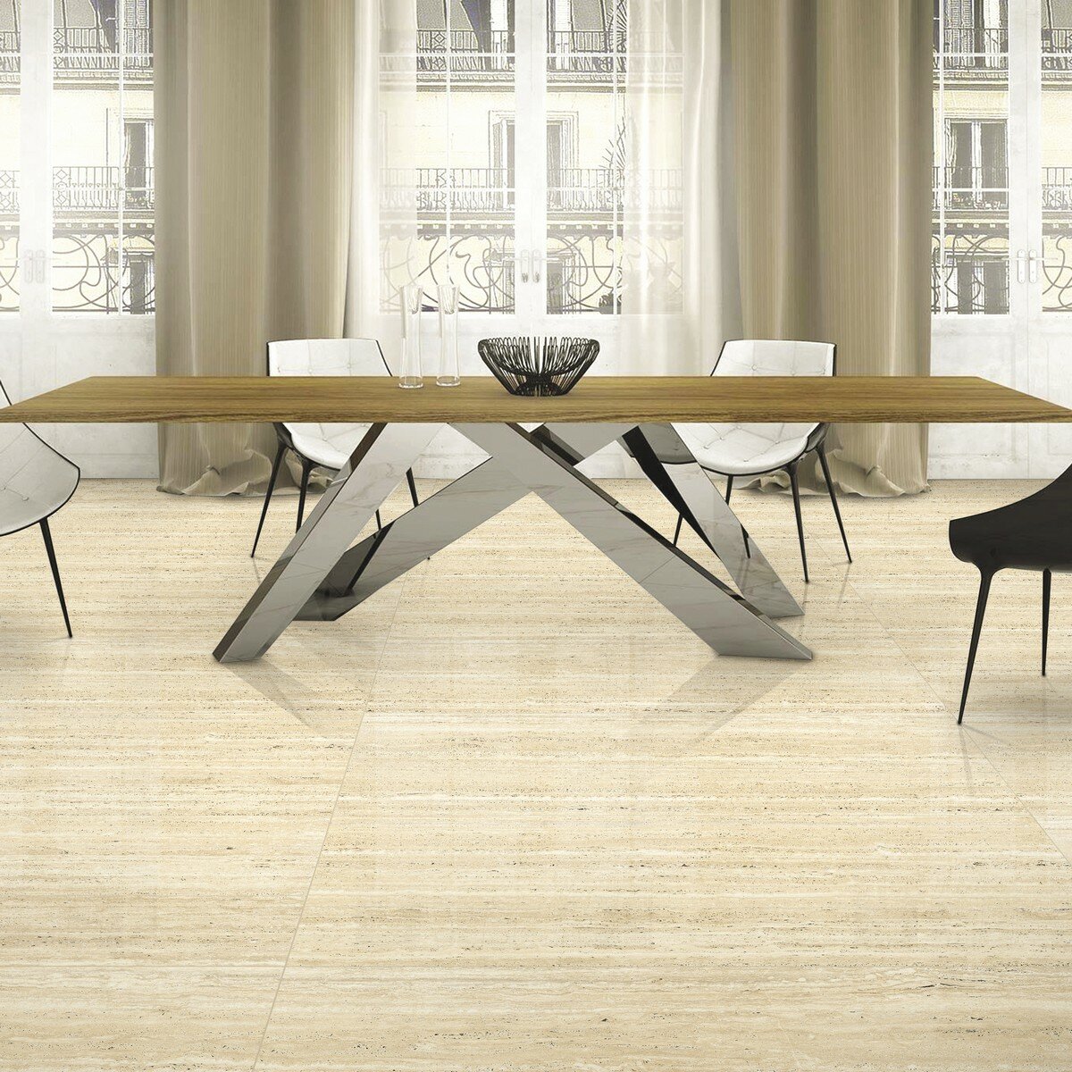 Керамогранит Neodom Asian Beige Polished 60x120 N80017 Глазурованная, Износостойкая, Морозостойкая, морозостойкая