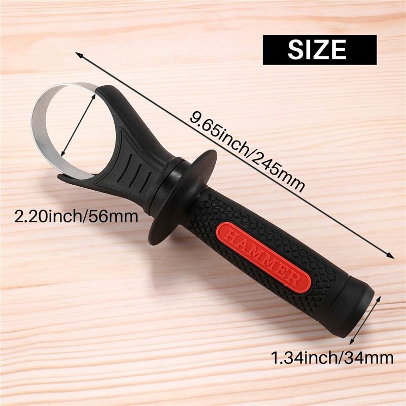 Ручка перфоратора Пластиковая боковая передняя вспомогательная рукоятка для 26 инструментов Замена дрели Пластиковая боковая рукоятка