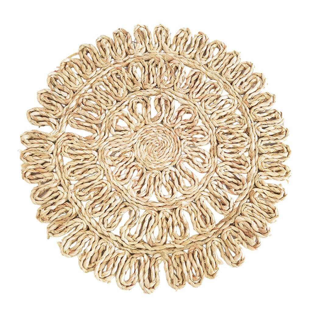 Фоновое украшение соломенной стены-цветочный коврик B 38см