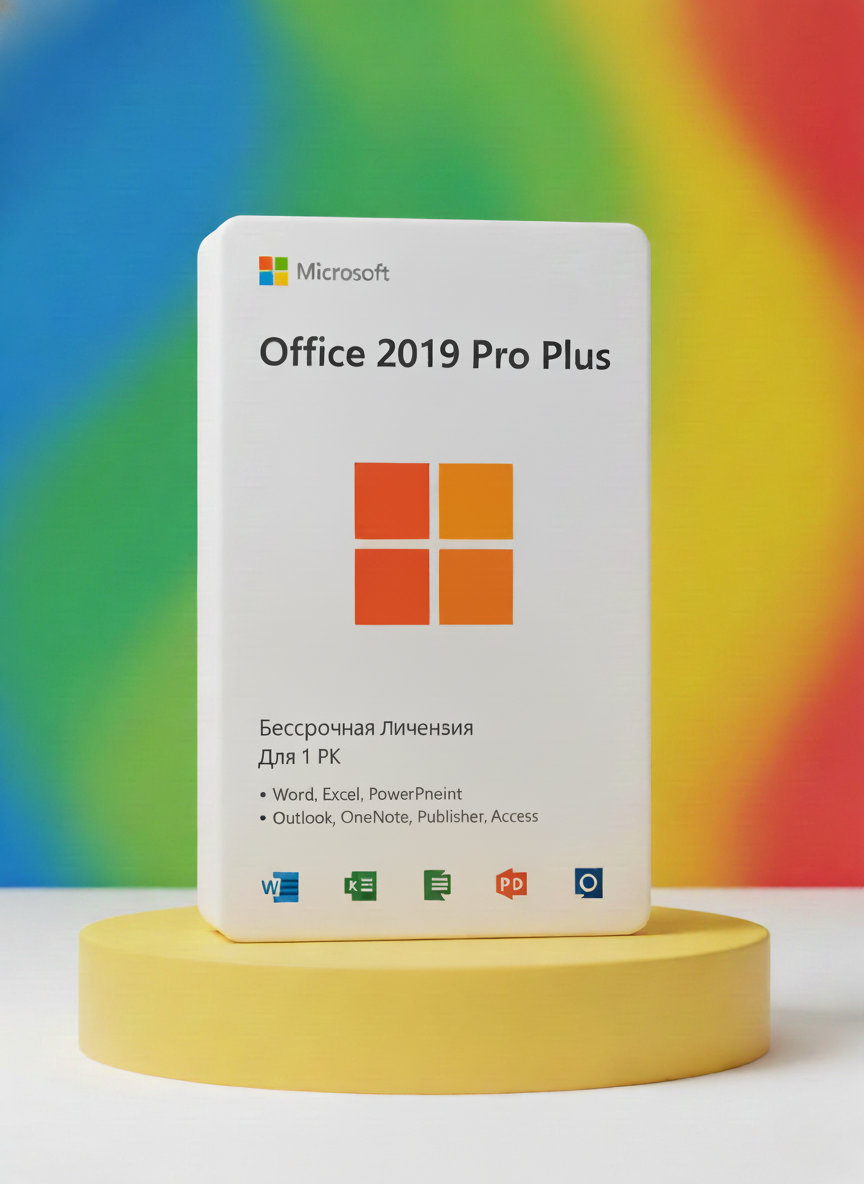 Microsoft Office 2019 Professional Plus Retail | Электронный ключ | Бессрочный | 1 ПК | Без привязки к учетной записи