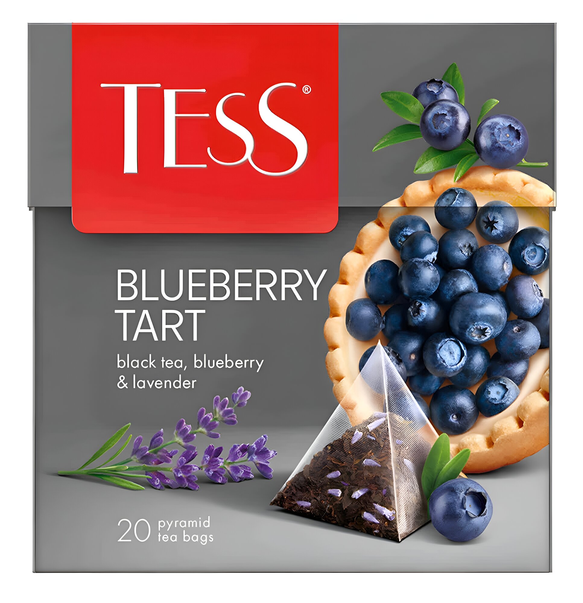 Чай черный Tess Blueberry Tart в пирамидках, 20 пак.