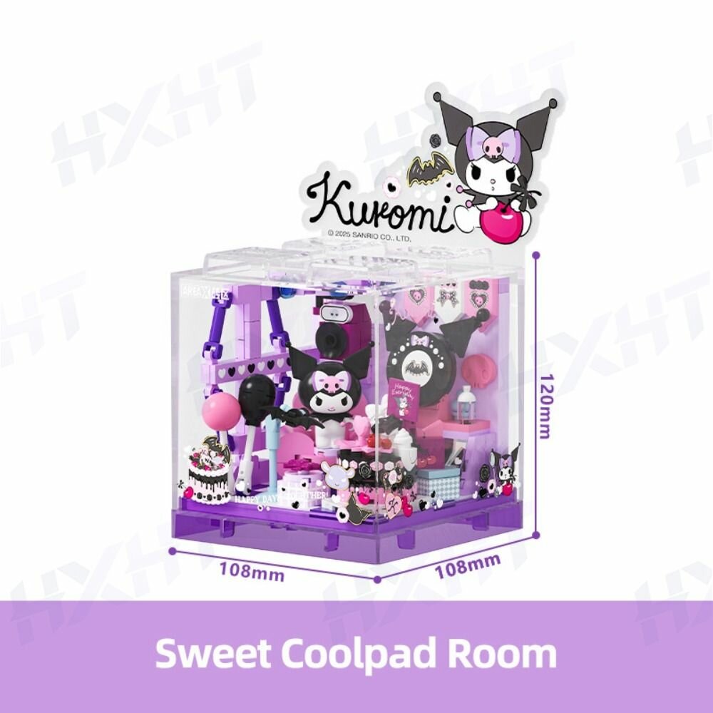 Wonder Moon Hello Kitty/Куроми/Помпурин: "Десертный Домик" Конструктор Пекарня Милая Настольная Игрушка