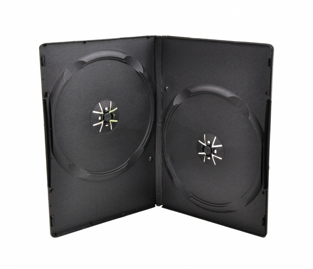 DVD Box (коробка) на 2 диска (14 мм, черный футляр) (Китай, Reliable Packaging)