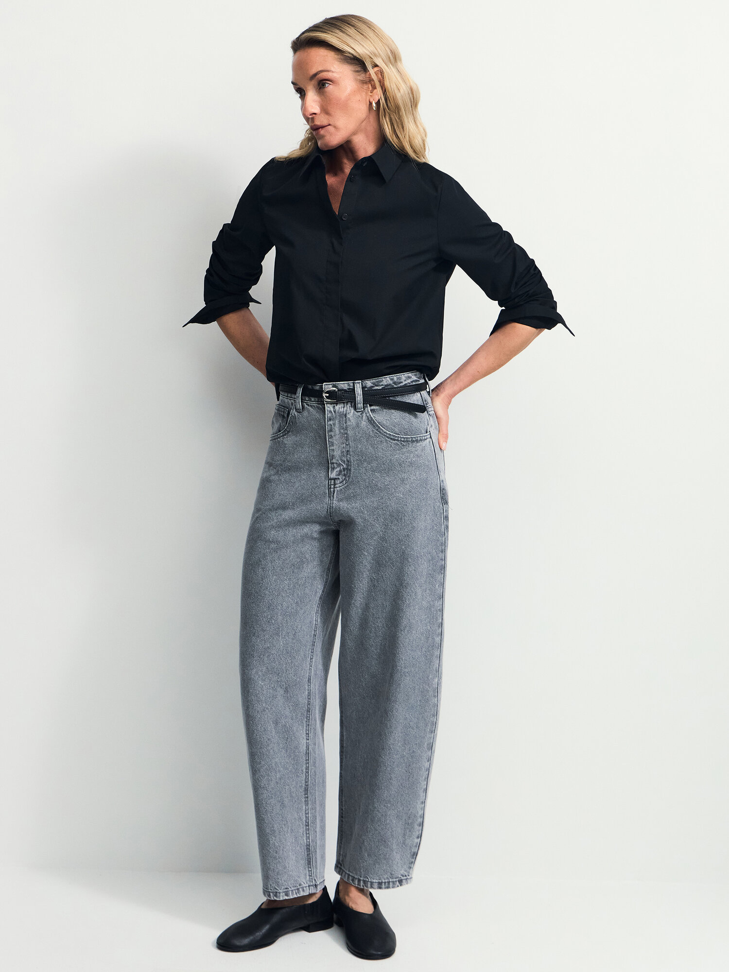 Джинсы barrel leg 