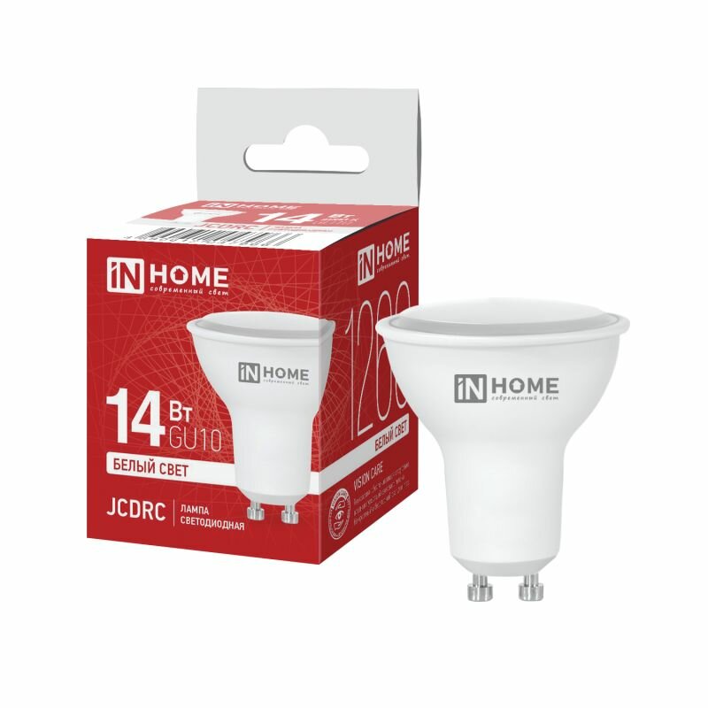 Лампа светодиодная LED-JCDRC-VC 14Вт 230В GU10 4000К 1260лм IN HOME 4690612047966