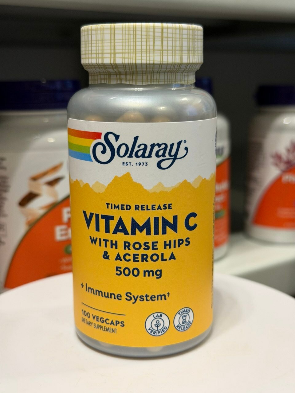 Solaray Vitamin C with Rose Hips & Ace 500mg - Витамин C с шиповником и ацеролой 100 капсул
