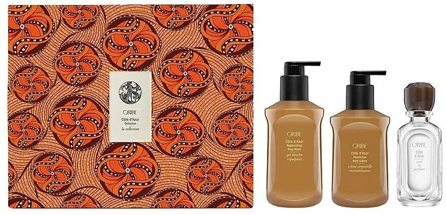 ORIBE Набор для тела Cote D'Azur: парфюмированная вода 75 мл + гель для душа 300 мл +восстанавливающий крем для тела 300 мл , 675мл