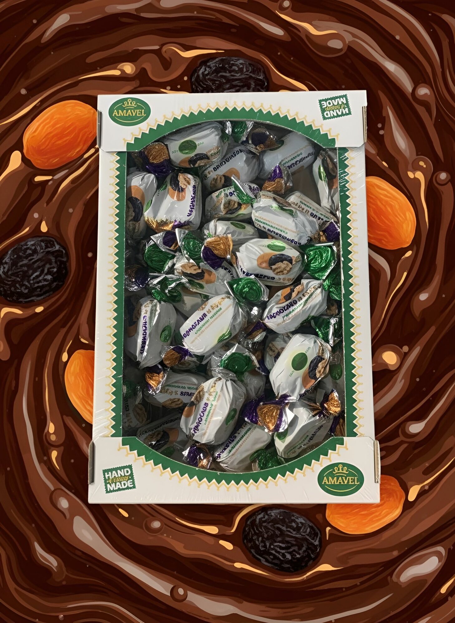 Конфеты ассорти AMAVEL Чернослив и Курага 1 кг