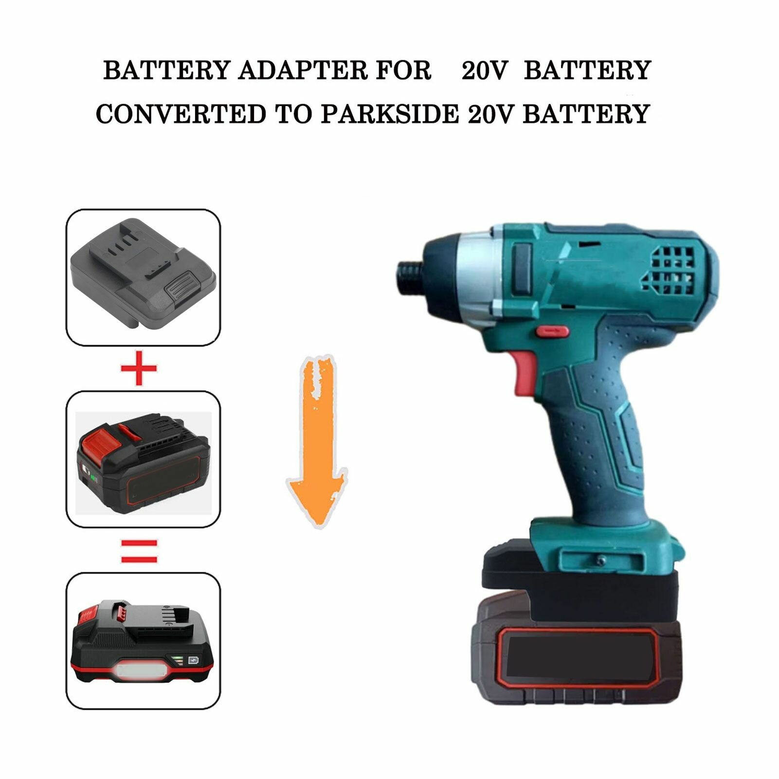Адаптер для аккумулятора, преобразователь док-станции, инструмент для преобразования разъема питания для DEVON 20 В в электроинструмент PARKSIDE 20 В