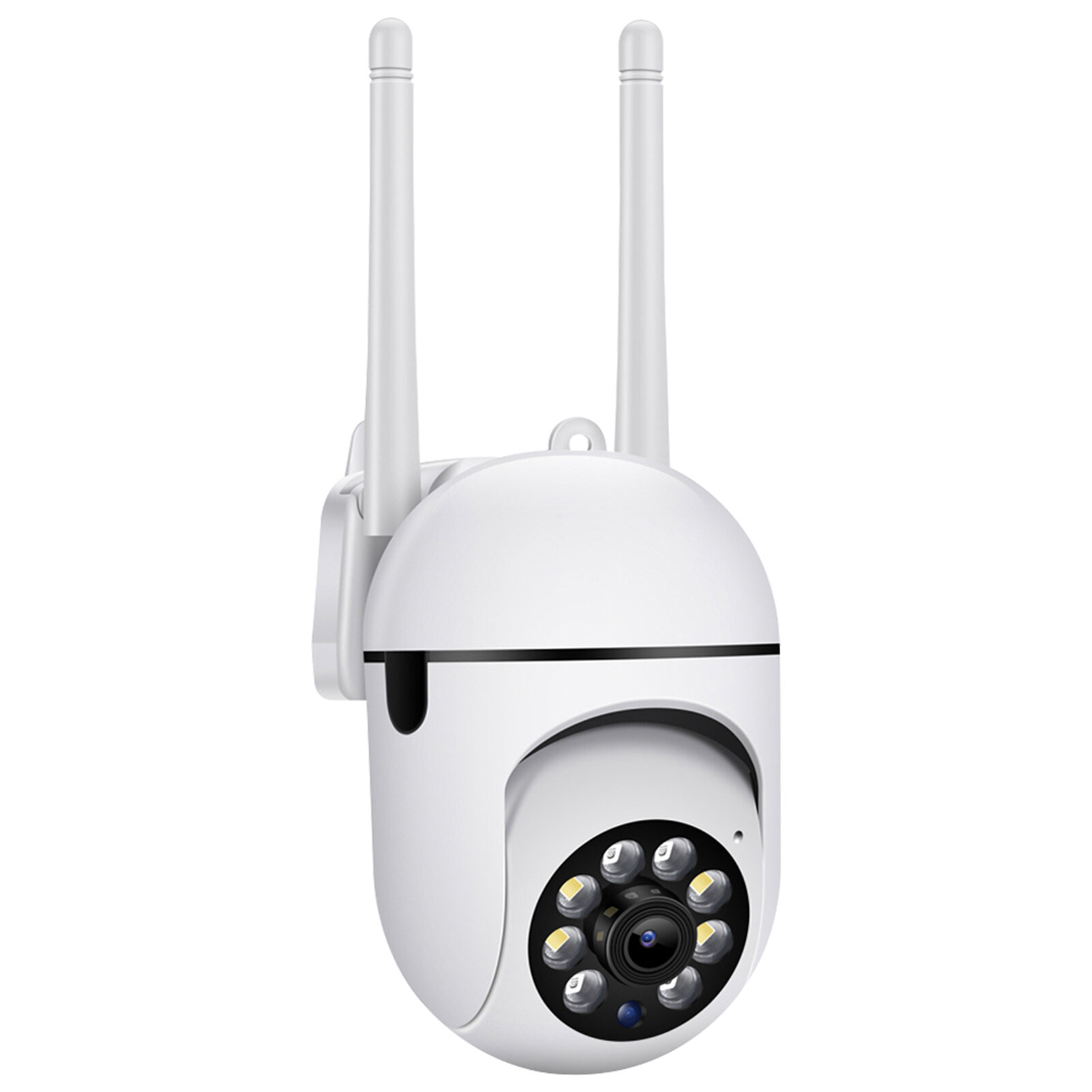 Система беспроводных камер мониторинга Smart WiFi 1080P с 360° поворотом, ночным видением, двусторонней связью, дистанционным управлением через приложение, USB питанием для дома, офиса, улицы и помещений, белый цвет, разрешение 1920*1080P/20fps, хранение