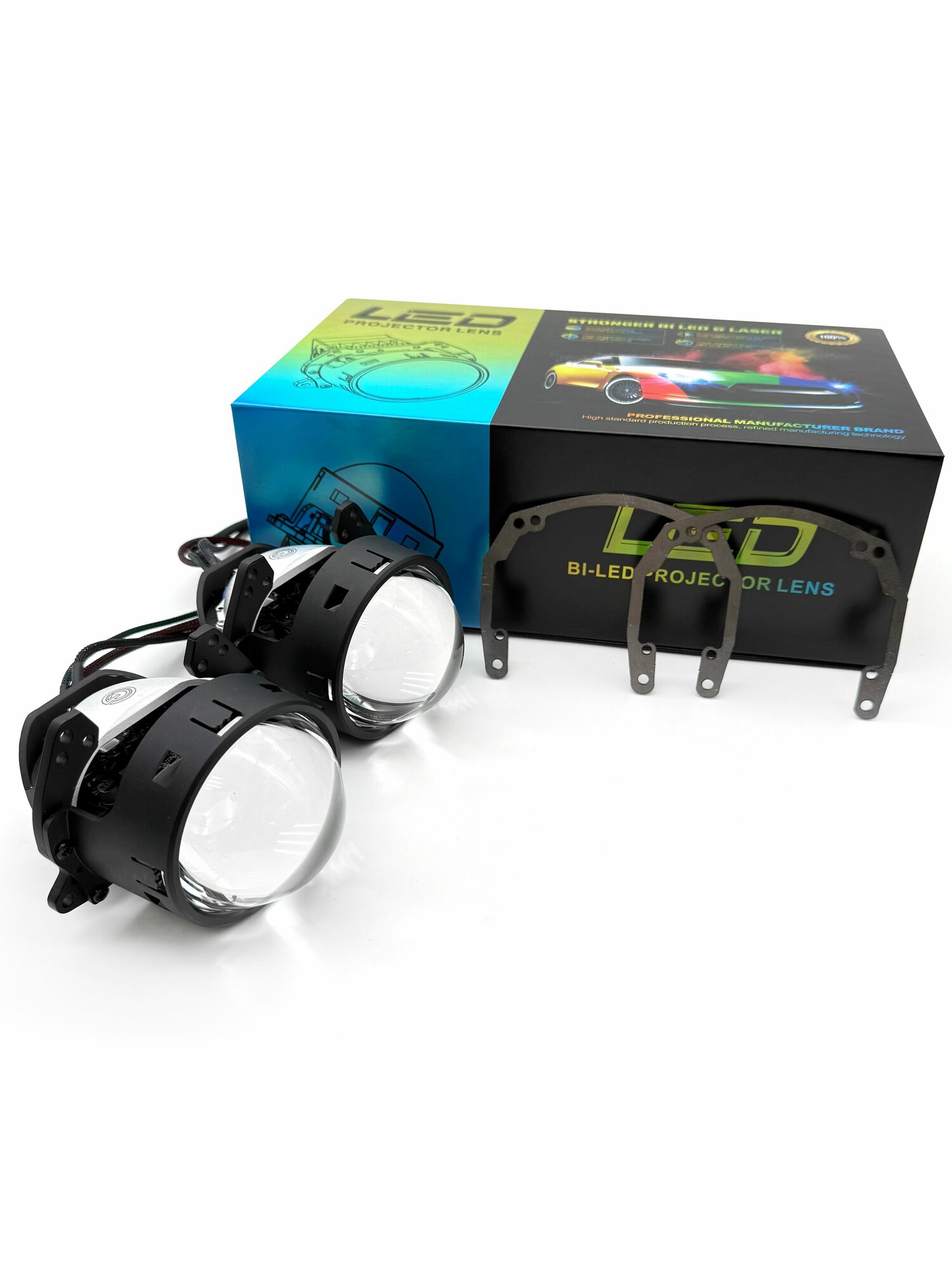 Светодиодные билед модули GQ L8D на BMW 3 E46 2003-2006 / Линзы bi-led gq L8D для Бмв 3 Е46