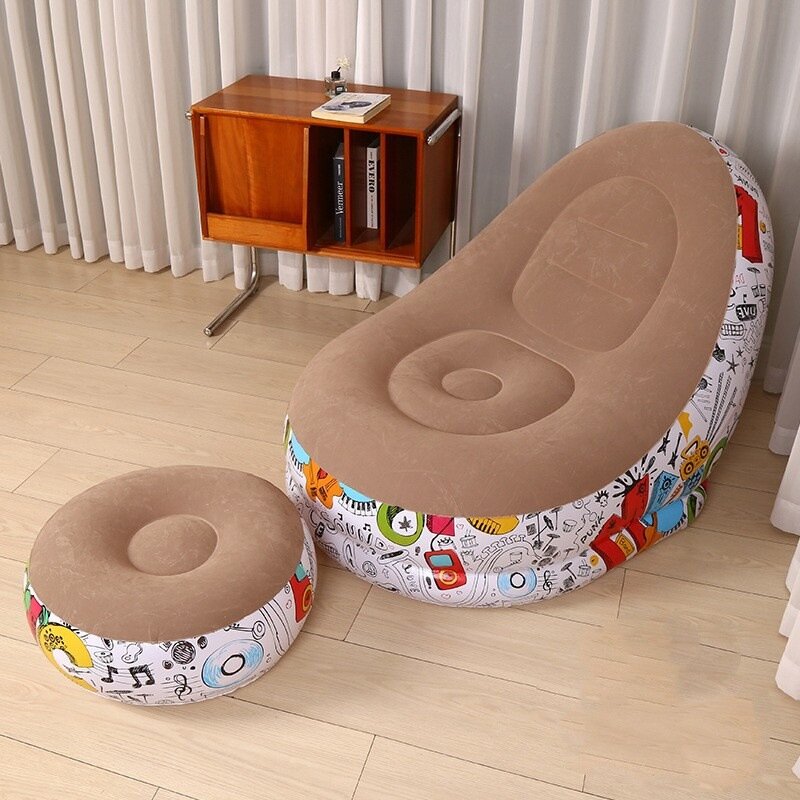 Кросс-бордерный в наличии утолщенный надувной ленивый диван с подставкой для ног, диван-реклайнер, портативное хранение, воздушное кресло