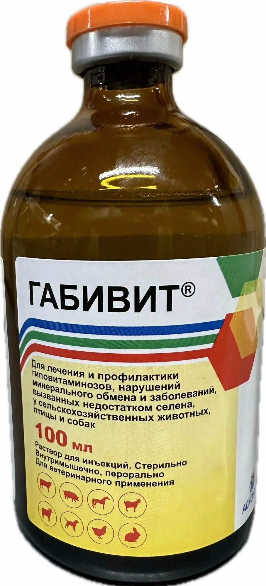 Раствор асконт+ Габивит - Se, для ветеринарного применения,100 мл