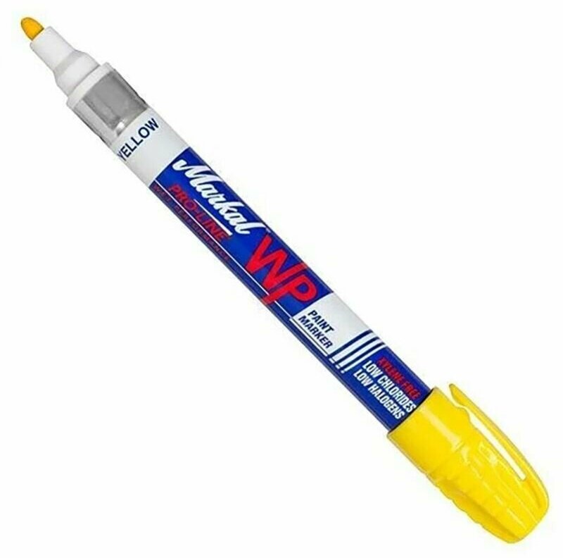 Маркер лаковый для влажных поверхностей Markal Pro-Line WP, от -46C до +66 C, 3 мм Желтый, MARKAL (США)