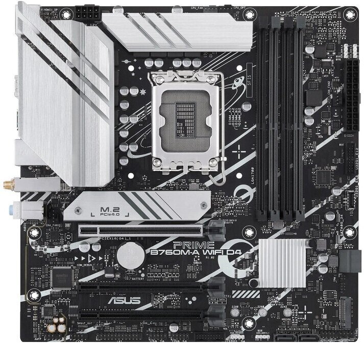 Материнская плата ASUS PRIME B760M-A WIFI, microATX, 4*DDDR 5