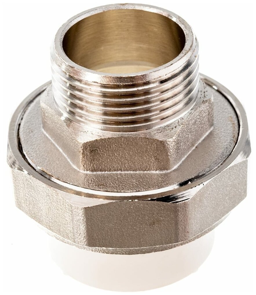 Разъемная муфта PPRC MeerPlast Дн25х20 Ру25 белая наружная резьба 25x20