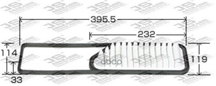 Фильтр воздушный DAIHATSU ESSE/MIRA -18 0.7 JS Asakashi арт. A750J