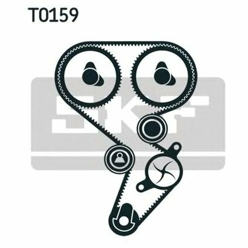 Комплект (ремень + ролик + водяной насос) SKF vkmc06021 для Renault Clio III, Fluence, GRAND SCENIC II JM01 II, GRAND SCENIC III JZ01 III,